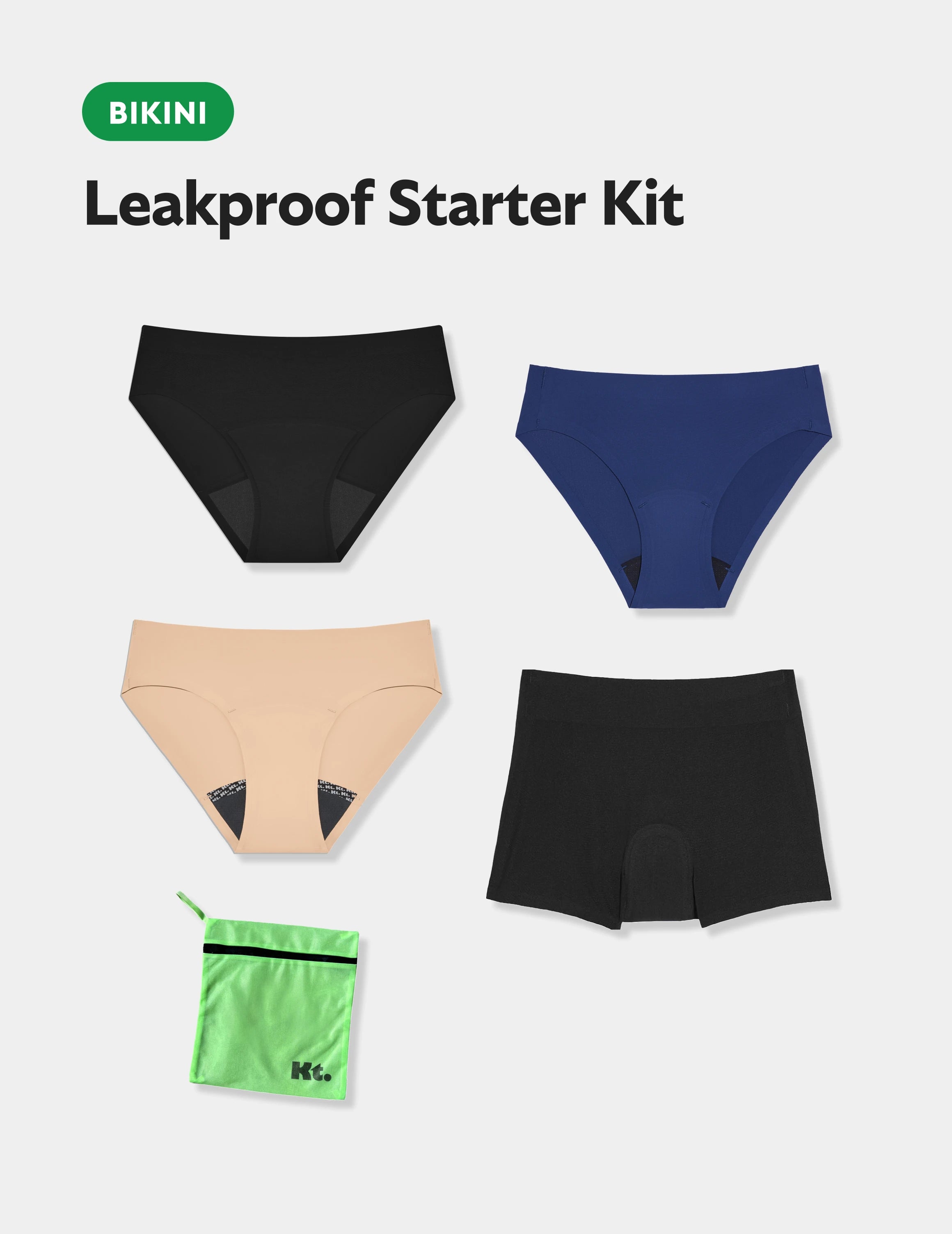 Teen Leakproof Starter Kit - Bikini | Girls Period Underwear Set – Knix